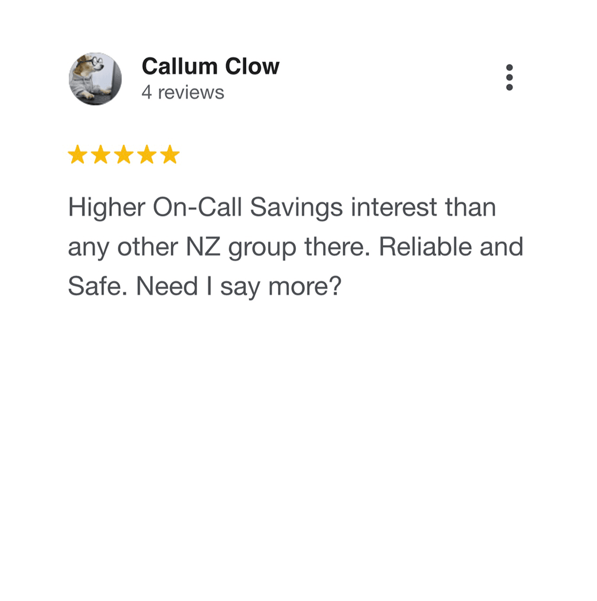 High interest savings - Squirrel On-Call Account